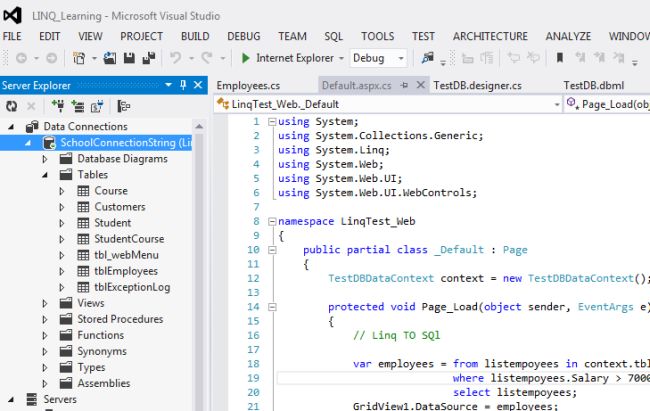 Learning LINQ Made Easy (LINQ to SQL)